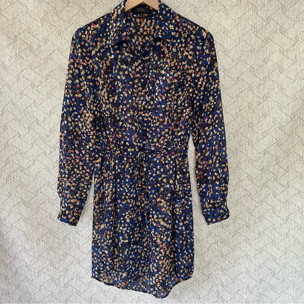 Jessica Simpson Sheer Star Leo Dress - Gem